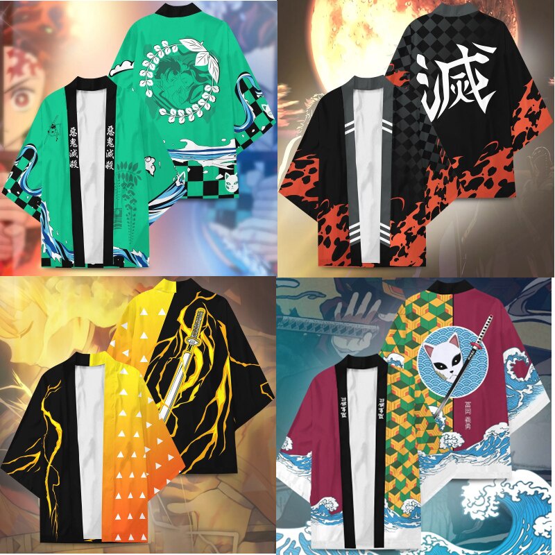 【CustomFashion】New Demon Slayer Kimono Kamado Tanjirou Agatsuma Zenitsu ...