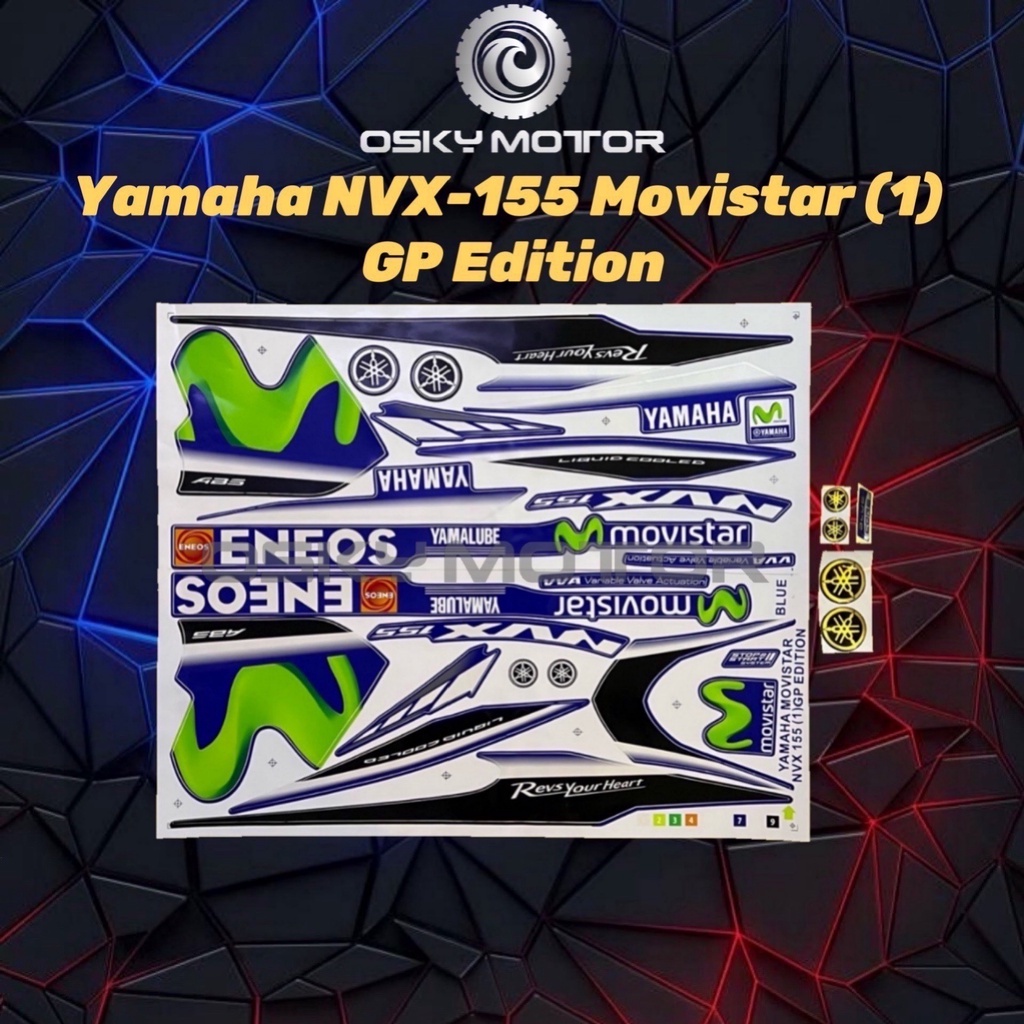 Yamaha NVX 155 Movistar (1) GP Edition Body Sticker - Blue | Shopee ...