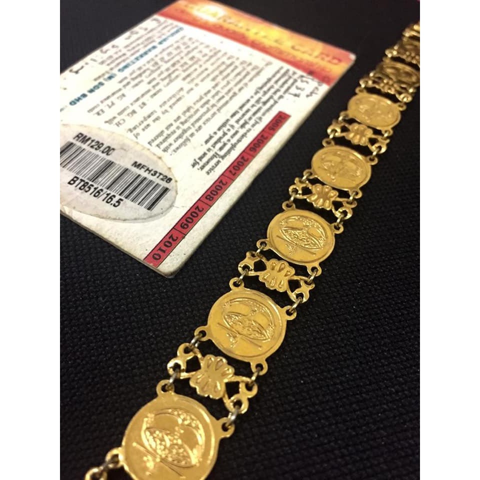 ORIGINAL ZHULIAN Rantai Tangan Duit saduran emas 999 atau 24k by ...