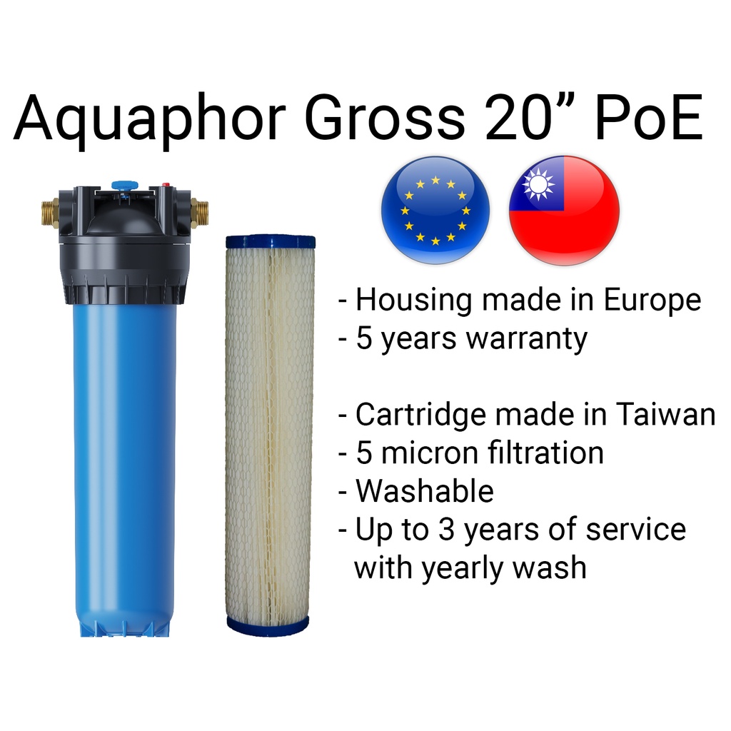 Aquaphor Gross 20" BB PoE Water Filter Big Blue. Landed, Condo, Outdoor ...