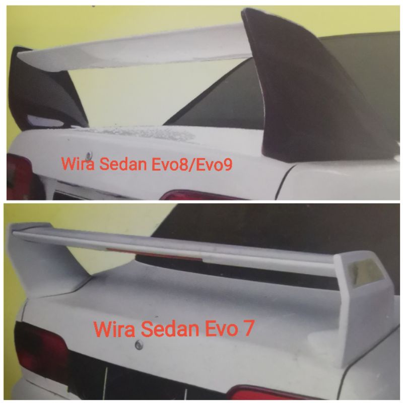 Wira Sedan Spoiler ( LL7052 E8/E9, LL675 E7) Fiberglass Without Paint ...