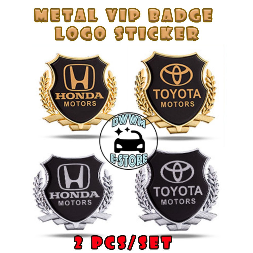2pcs VIP 3D Metal Emblem Badge Logo Car Sticker Decals personality ...