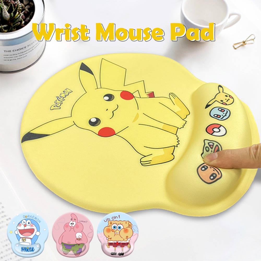 Anime Mouse Pad with Wrist Support Anti Slip Silicone Hand Rest 3D ...