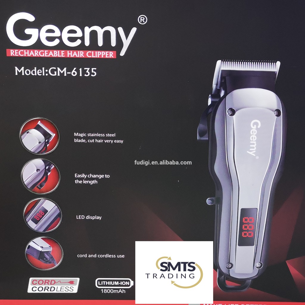 Original GEEMY GM-6135 Zero Adjustable Professional Rechargeable Hair ...