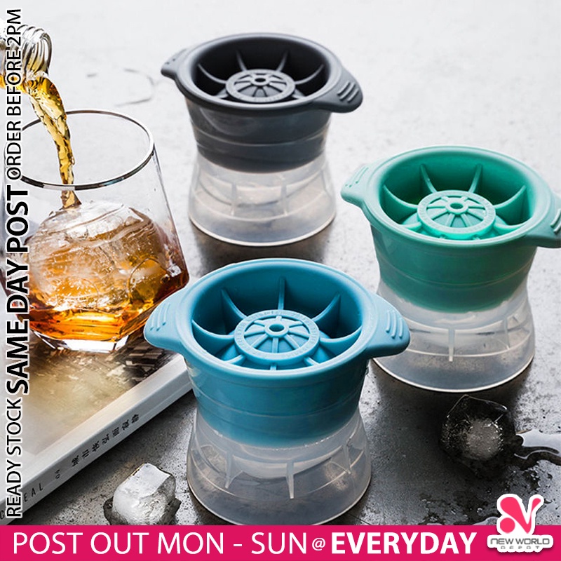 𝟰𝗖𝗠 / 𝟲𝗖𝗠 》Round Ice Ball Mold Whiskey Cocktail Beverage Food Grade DIY ...
