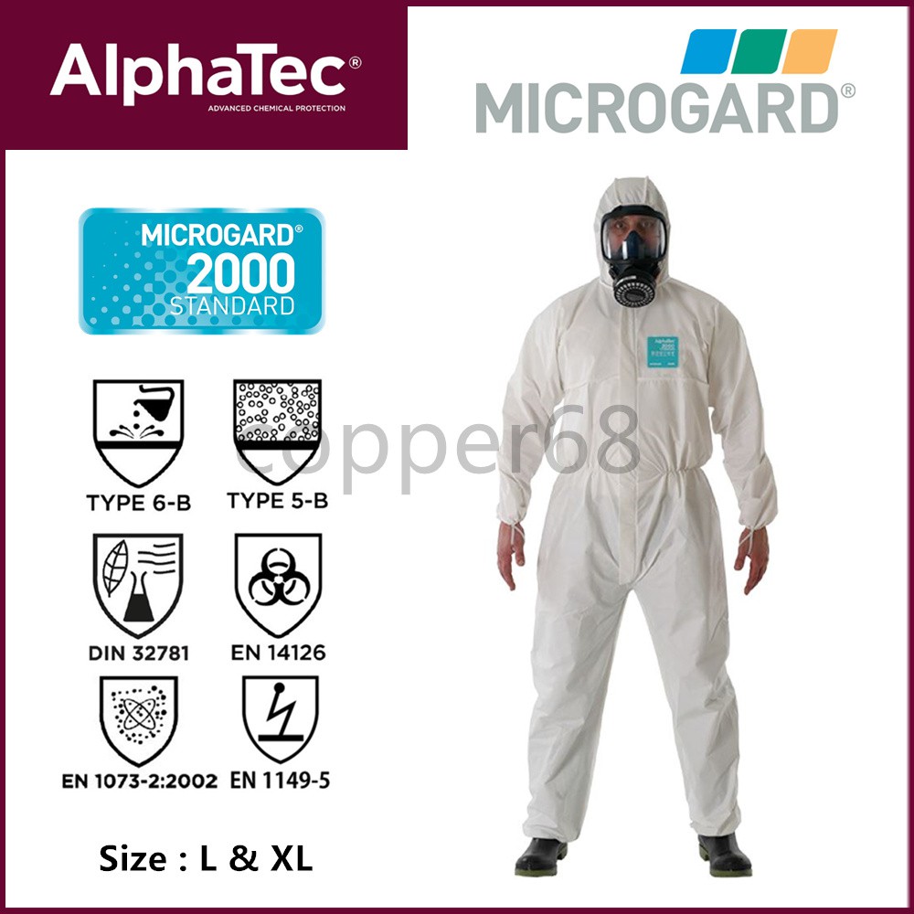ANSELL AlphaTec Microgard 2000 Standard Disposable Coverall Medical ...