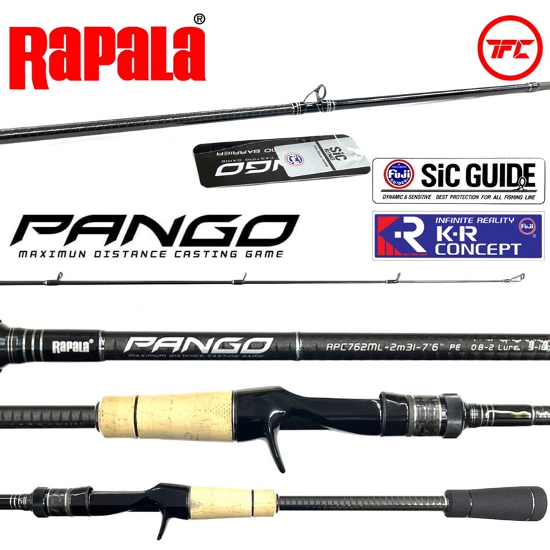 RAPALA PANGO Baitcast & Spinning Fishing Rod BC Baitcasting Long ...
