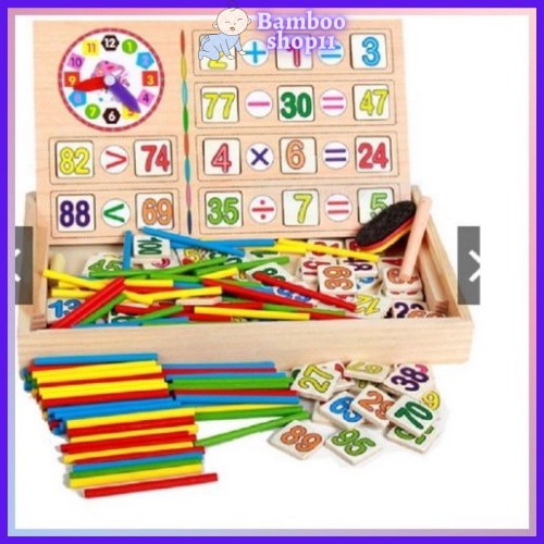 Math Toy Learning Board with Numbers, Counting Sticks, Safe Writing ...