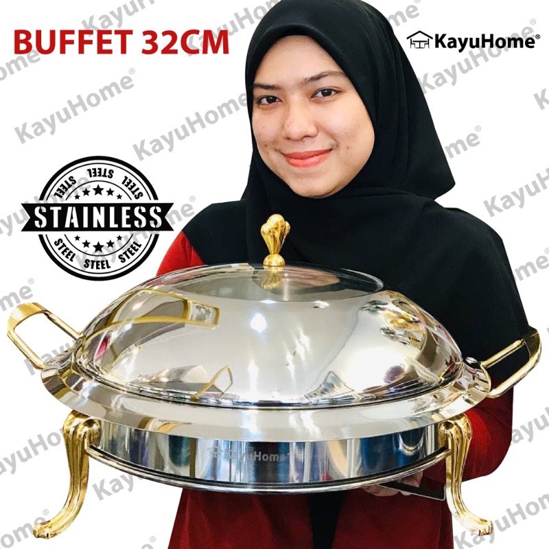 32cm Buffet Set Diraja KayuHome / Tempat Letak Makanan | Shopee Malaysia