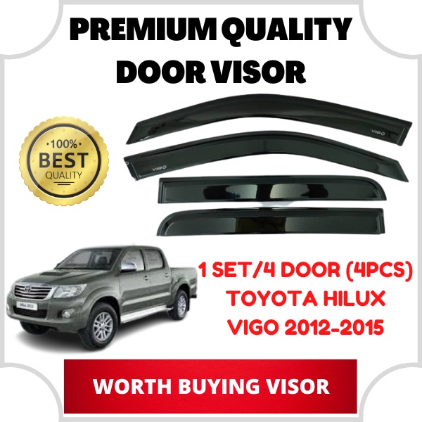 (4 PCS) HIGH QUALITY Air Press Window Door Visor Wind Deflector Toyota ...