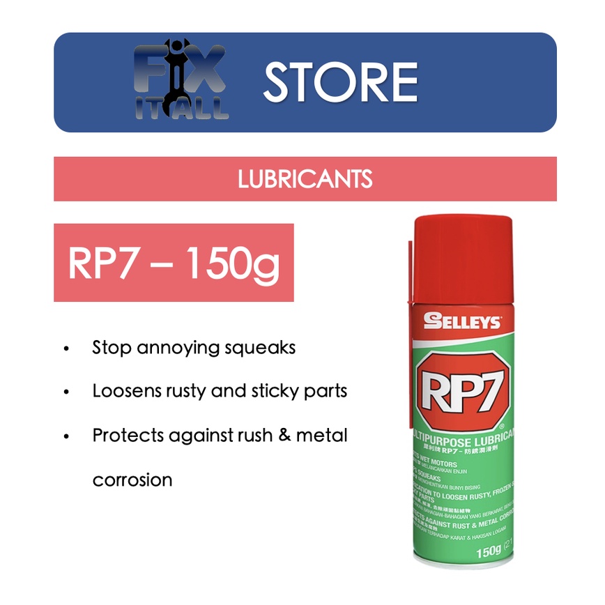 Selleys Multipurpose Lubricant Spray RP7 for Rust Prevention 150g Anti ...