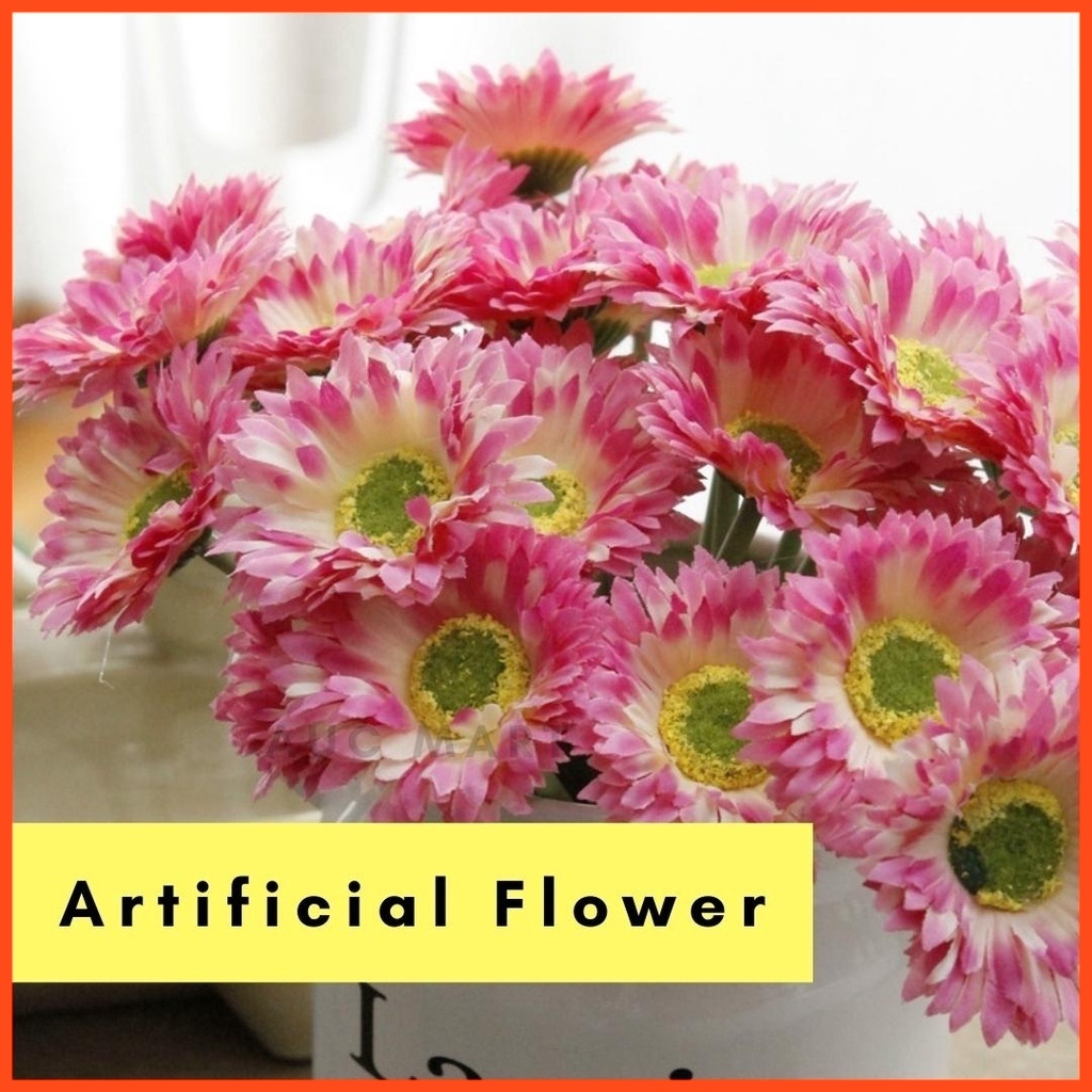 Artificial Daisy Gerbera Flower Pokok Bunga Daisy Tiruan Hand Bouquet ...