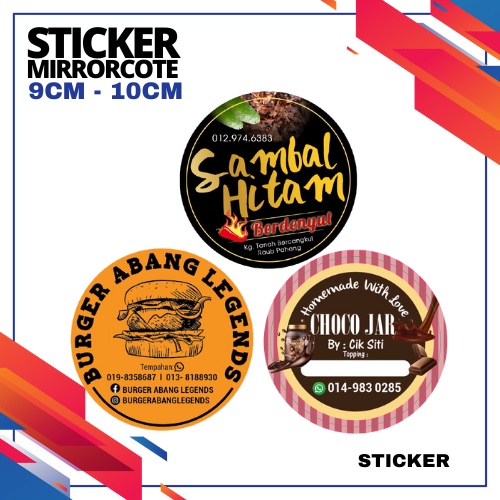 [CUSTOMIZED] FREE DESIGN/ CUSTOM STICKER/ STIKER BULAT/ ROUND STICKER ...
