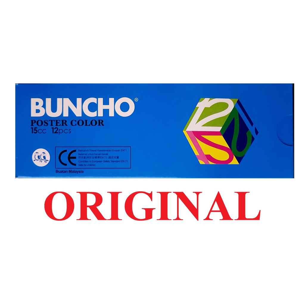 BUNCHO POSTER COLOUR 15CC 12/18 COLORS | Shopee Malaysia
