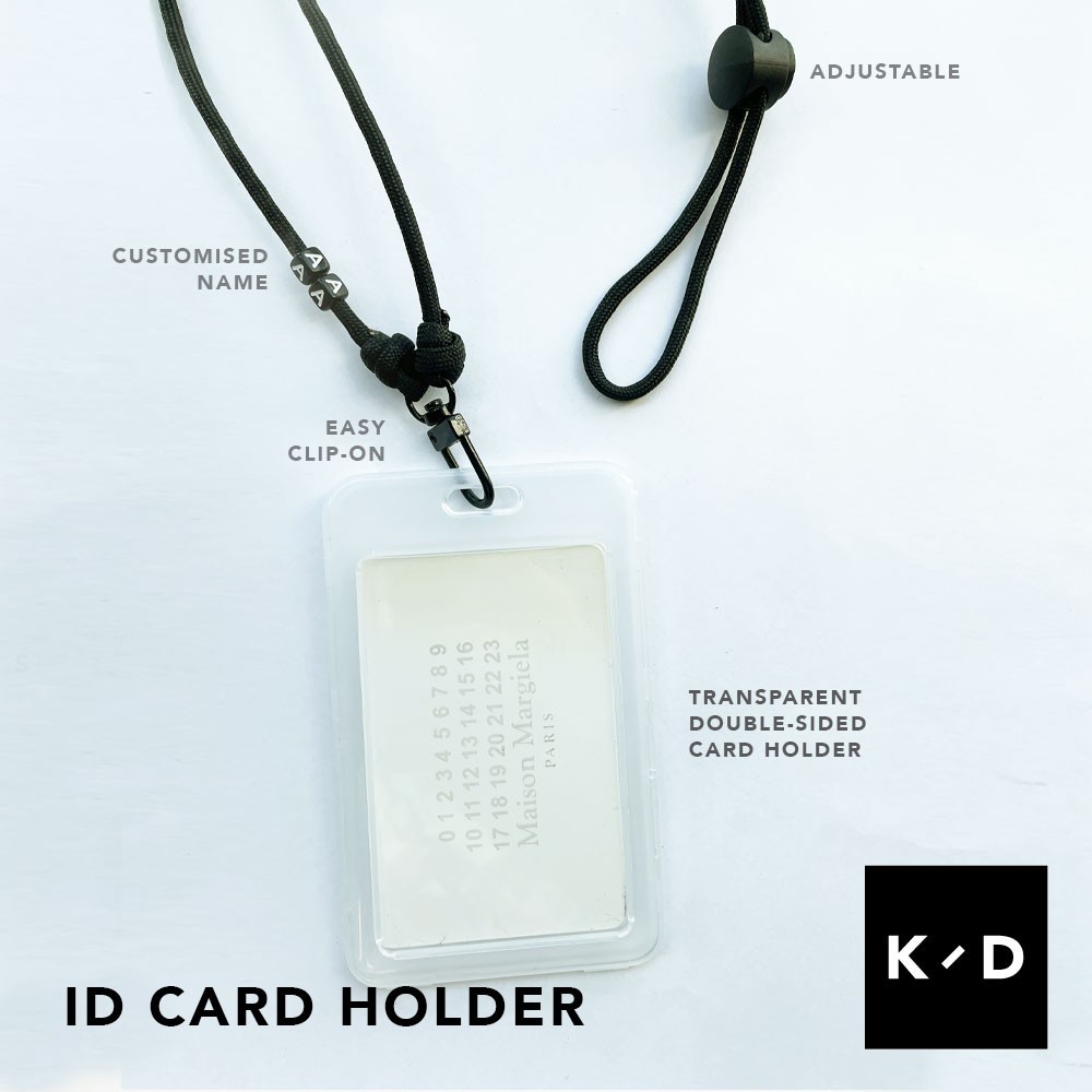 L36 TRANSPARENT DOUBLE SIDE ID Card Holder Name Badge TNG Work ID ...