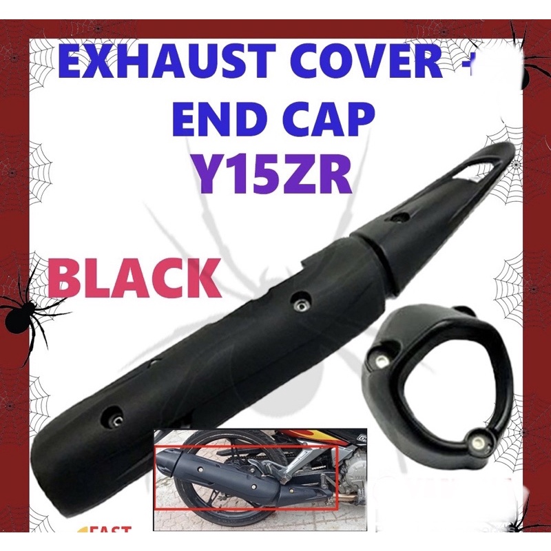 Y15 Y15ZR Exhaust Cover Muffler End Cap Black Exciter Vietnam | Shopee ...