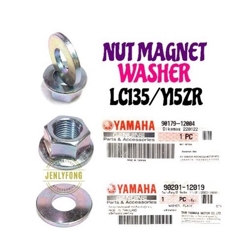 YAMAHA Y15ZR LC135 NUT MAGNET WASHER ORIGINAL {90179-12004} NUT {90201 ...