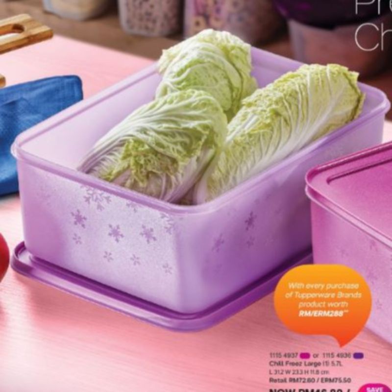 [TUPPERWARE MURAH] New Chill Freeze Large High 5.7L | Shopee Malaysia