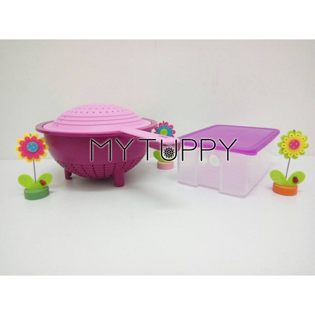 Tupperware Double Colander (PINK) | Shopee Malaysia