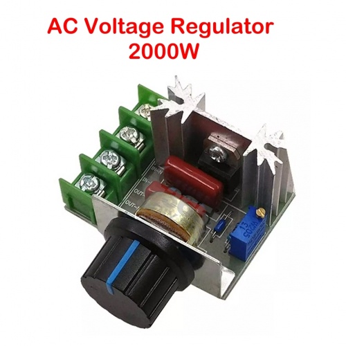 Adjustable Voltage Regulator PWM AC Motor Speed Control Controller 50V-220V 2000W FAN LED Light ...