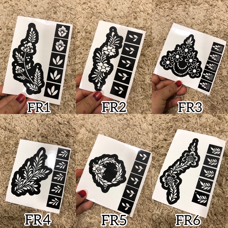 STIKER CORAK INAI RAYA ATAS TANGAN DAN HUJUNG JARI | Shopee Malaysia