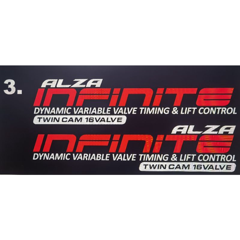 PERODUA ALZA INFINITE STICKER KERETA TEPI PINTU~2 WARNA | Shopee Malaysia