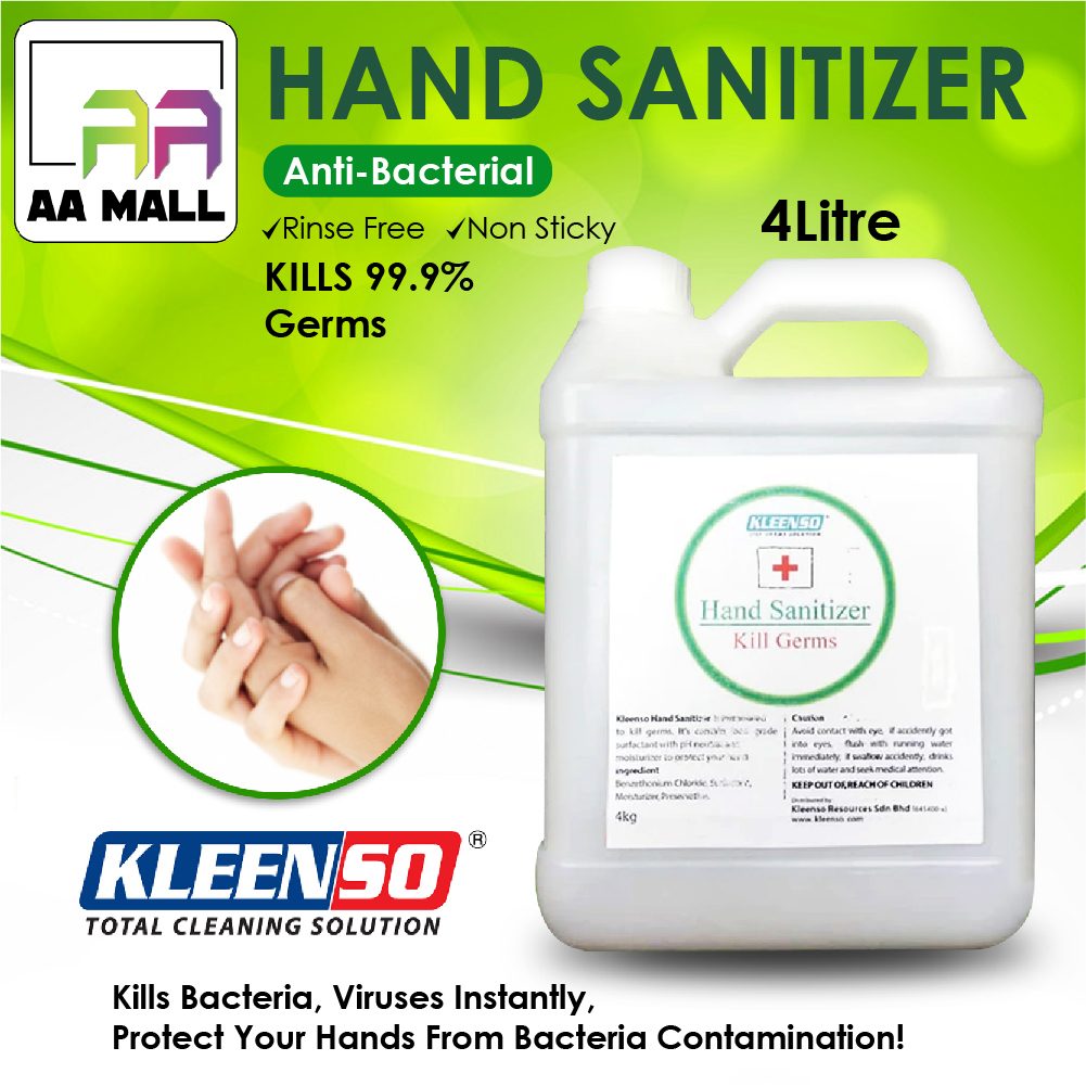 Kleenso Hand Sanitizer Kill Germs with Benzalkonium Chloride Protect ...