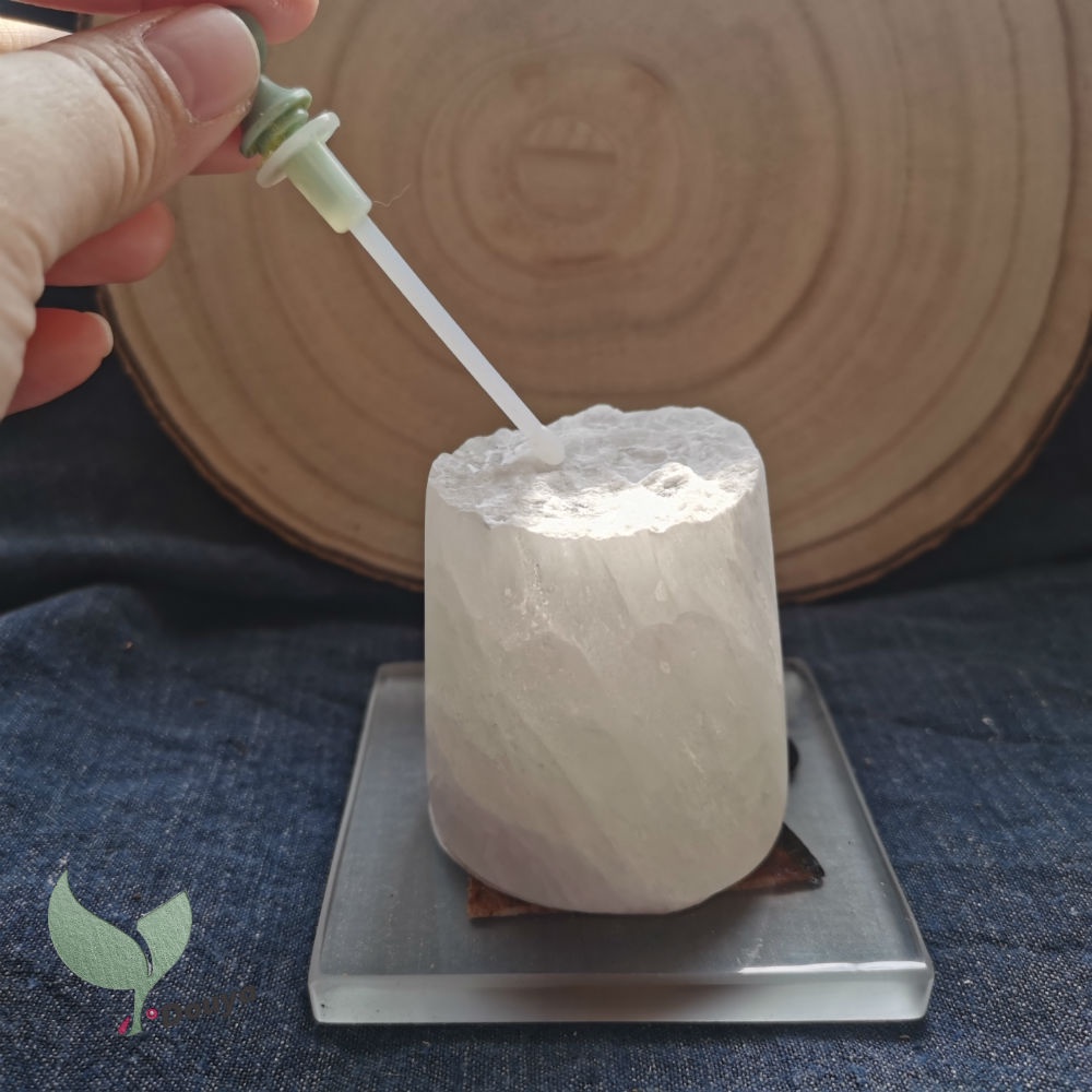 HandCarved White Selenite Diffuser iceberg Shaped Essential Oil ...