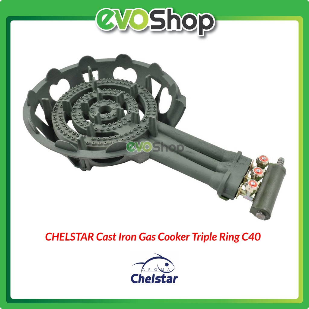 CHELSTAR Cast Iron Low Pressure Gas Stove / 3 Ring / 3 pipe / C40 ...