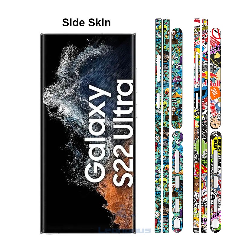 Cartoon Side Skin for Samsung Galaxy S23 S22 S24 Ultra Border Screen ...