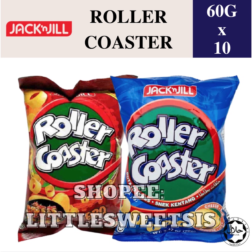 JACK N' JILL ROLLER COSTER [60G*10] - CHEESE/ BBQ (BUNDLE SNACK ...