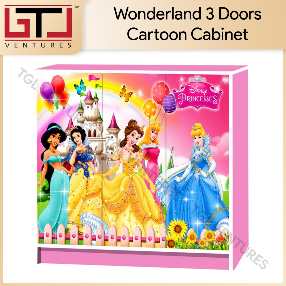 TGL Wonderland 3 Doors Cartoon Cabinet Children Cabinet Kabinet Kartun ...