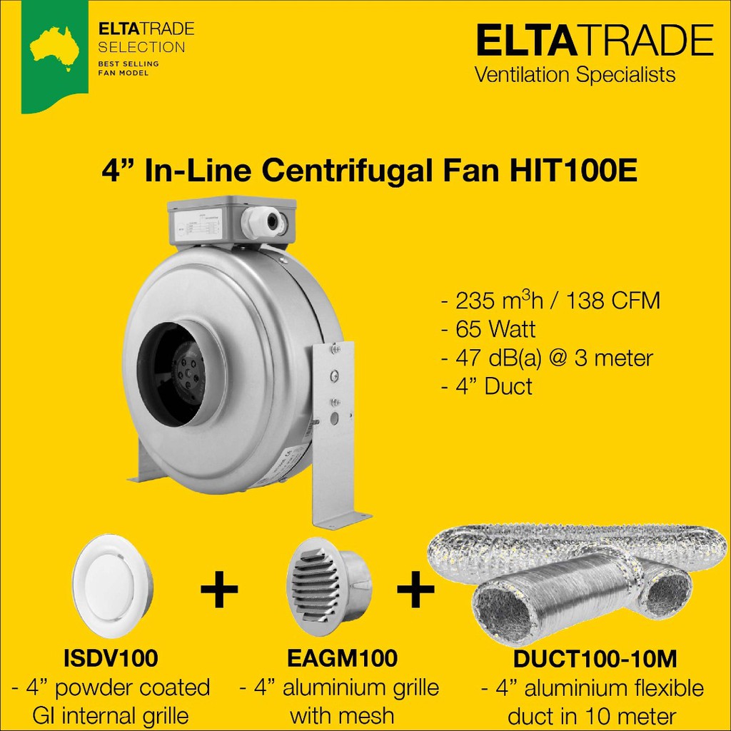 ELTA TRADE - HIT 4" 5" 6" 8" Air Ventilation Fan / Exhaust Fan ( Duct ...