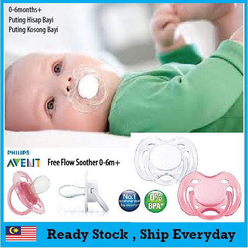 Philips Avent Freeflow Pacifiers Soother Puting Hisap Bayi Puting ...
