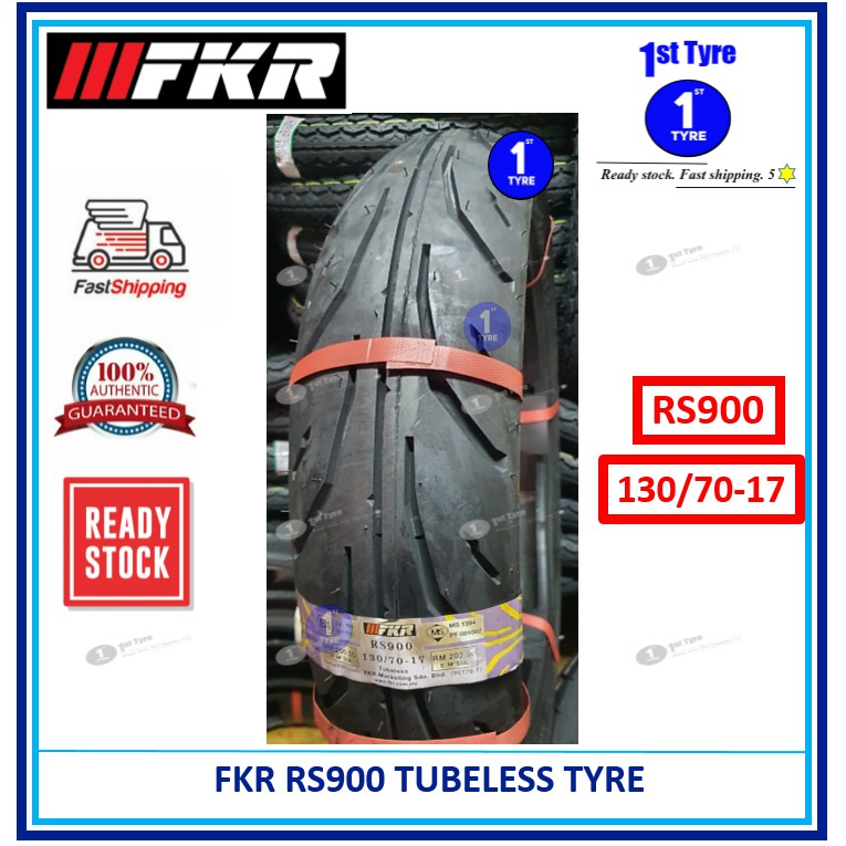FKR MOTORCYCLE TYRE RS900 (BUNGA TAJAM) 130/70-17 TUBELESS { TAYAR 2025 ...