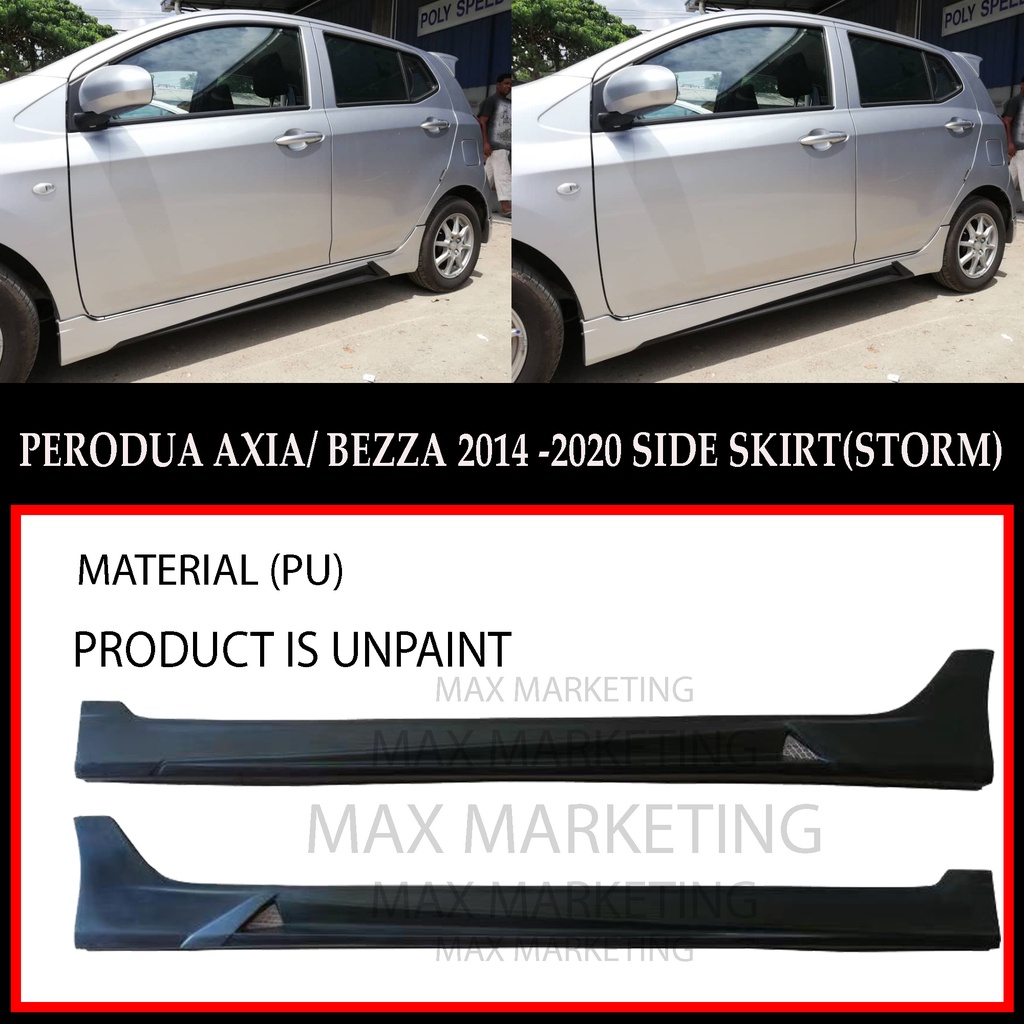 PU2685 PERODUA AXIA/ BEZZA 2014 -2020 SIDE SKIRT(STORM) -MATERIAL PU ...
