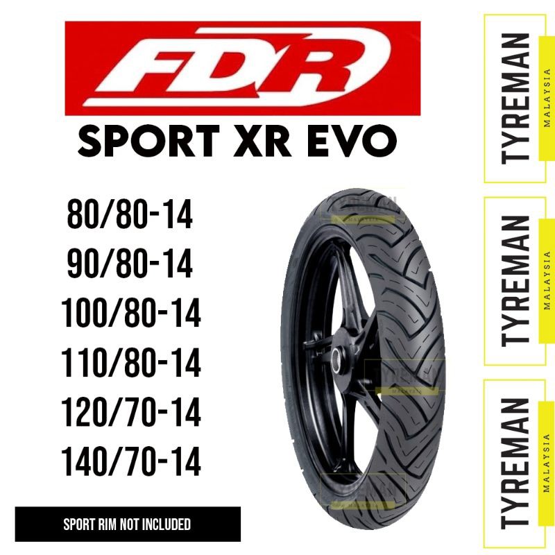 TAYAR SKUTER FDR SPORT XR EVO 80/80-14 > 140/70-14 TL (2020) (NVX ...