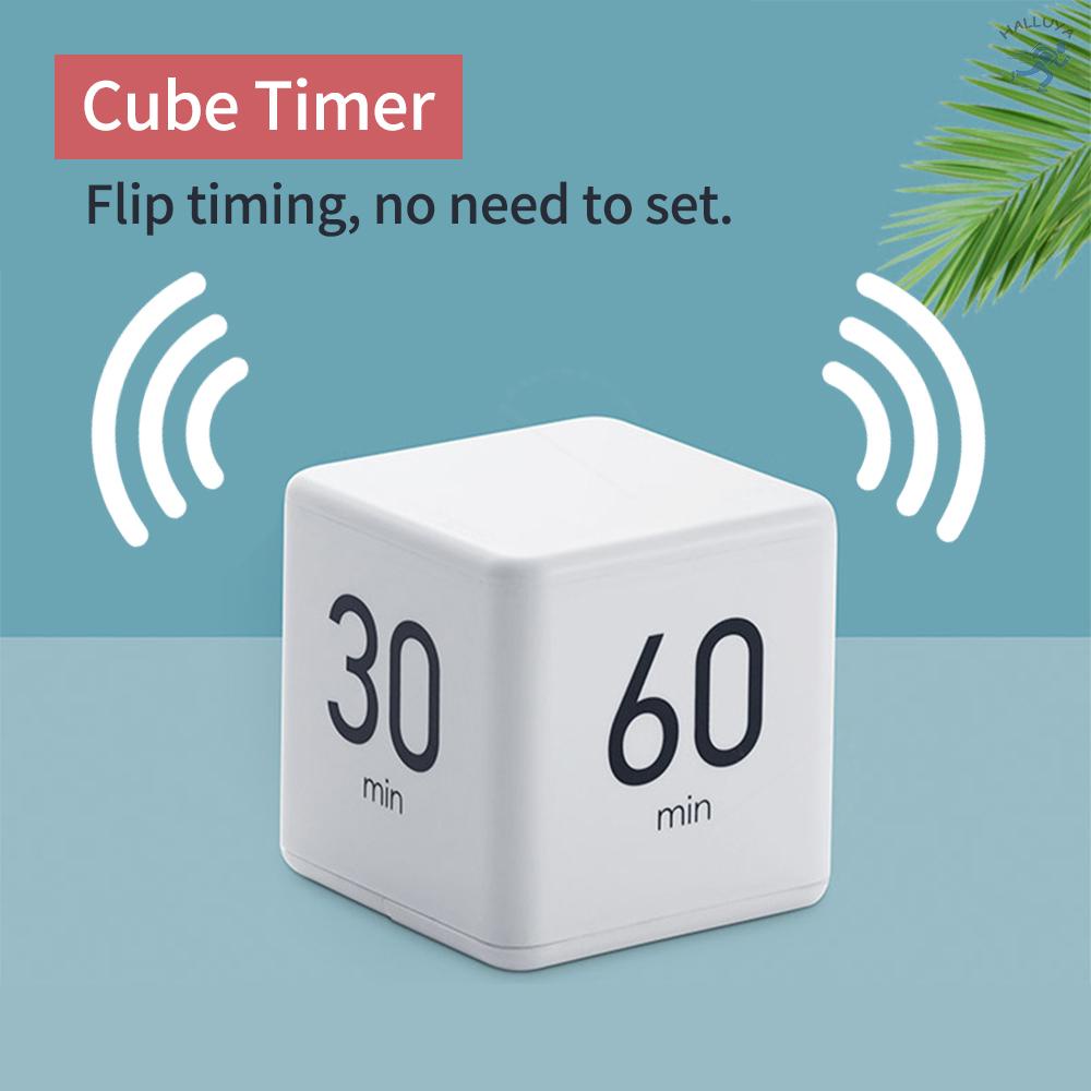 Portable Cube Timer Digital Kitchen Timer Countdown Alarm 15-20-30-60 ...