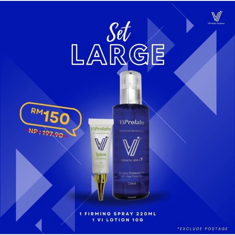 VIPROLABS SET LARGE Firming spray 220ml and vilotion 10g | Shopee Malaysia