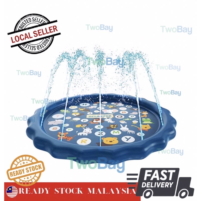 Fountain Splash Sprinkle Water Pad Children Kids Inflatable Splash ...
