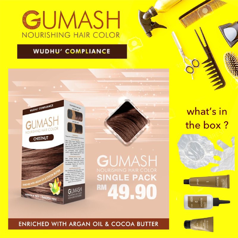 GUMASH Nourishing Hair Colour | Gumash Hair Color Wudhu Compliance ...