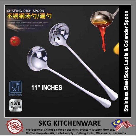 700#7CM' STAINLESS STEEL STEAMBOAT SOUP LADLE / HOLE LADLE | Shopee ...