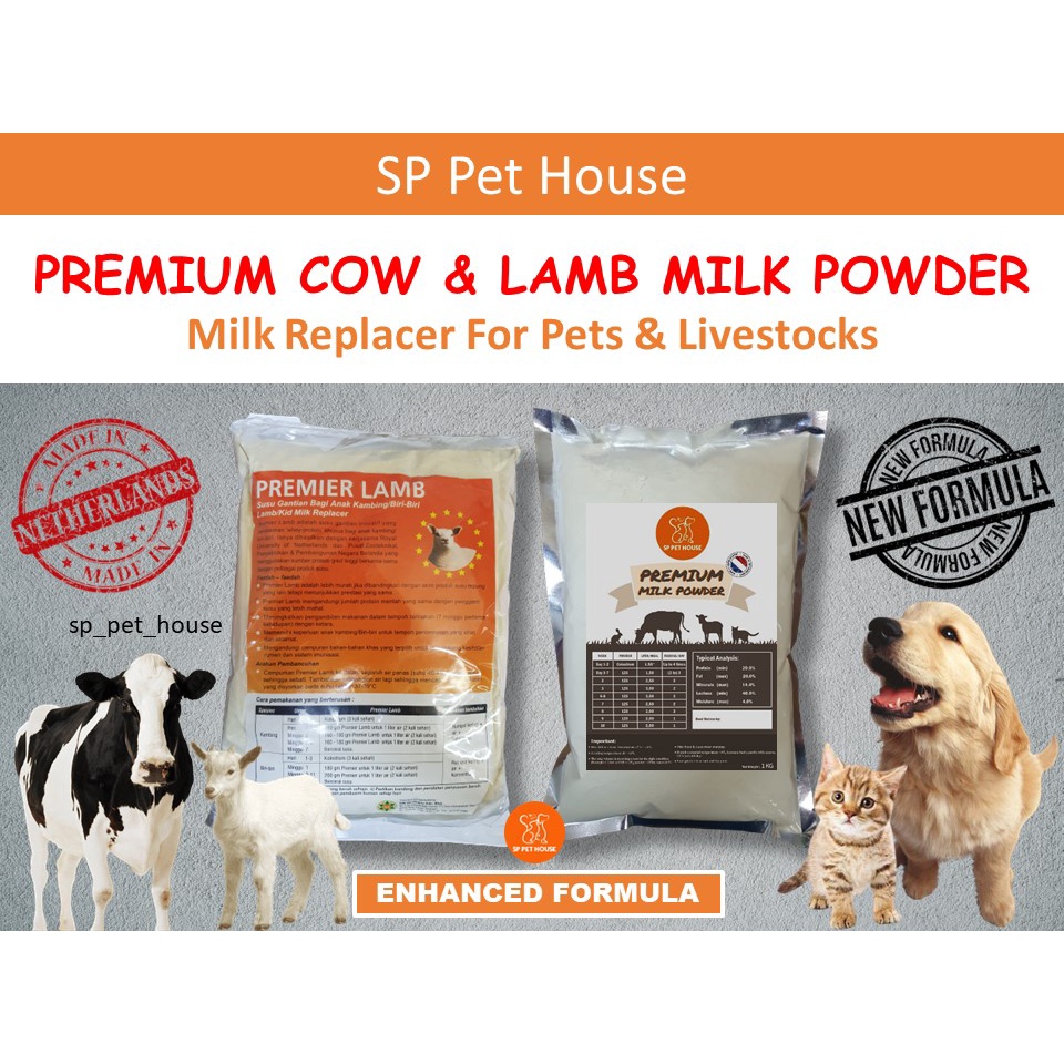 [1KG PACK] Premium Milk Powder For Pets And Animal [Premier Lamb ...