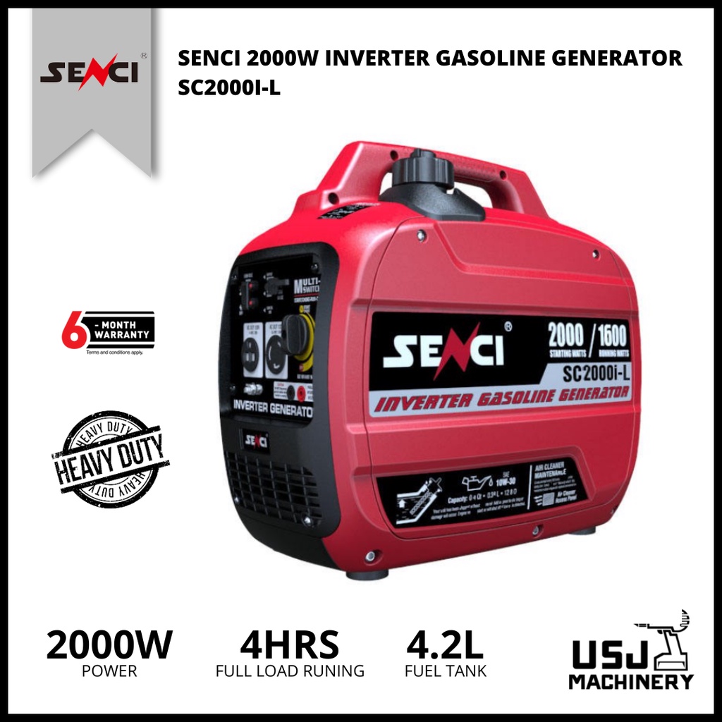 SENCI 2000W Inverter Gasoline Generator SC2000i-L | 6 Months Warranty ...