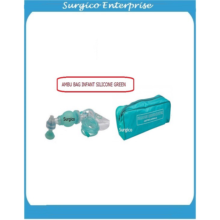 AMBU BAG INFANT Silicone Artificial Resuscitator (Ambu Type Bag) Infant ...