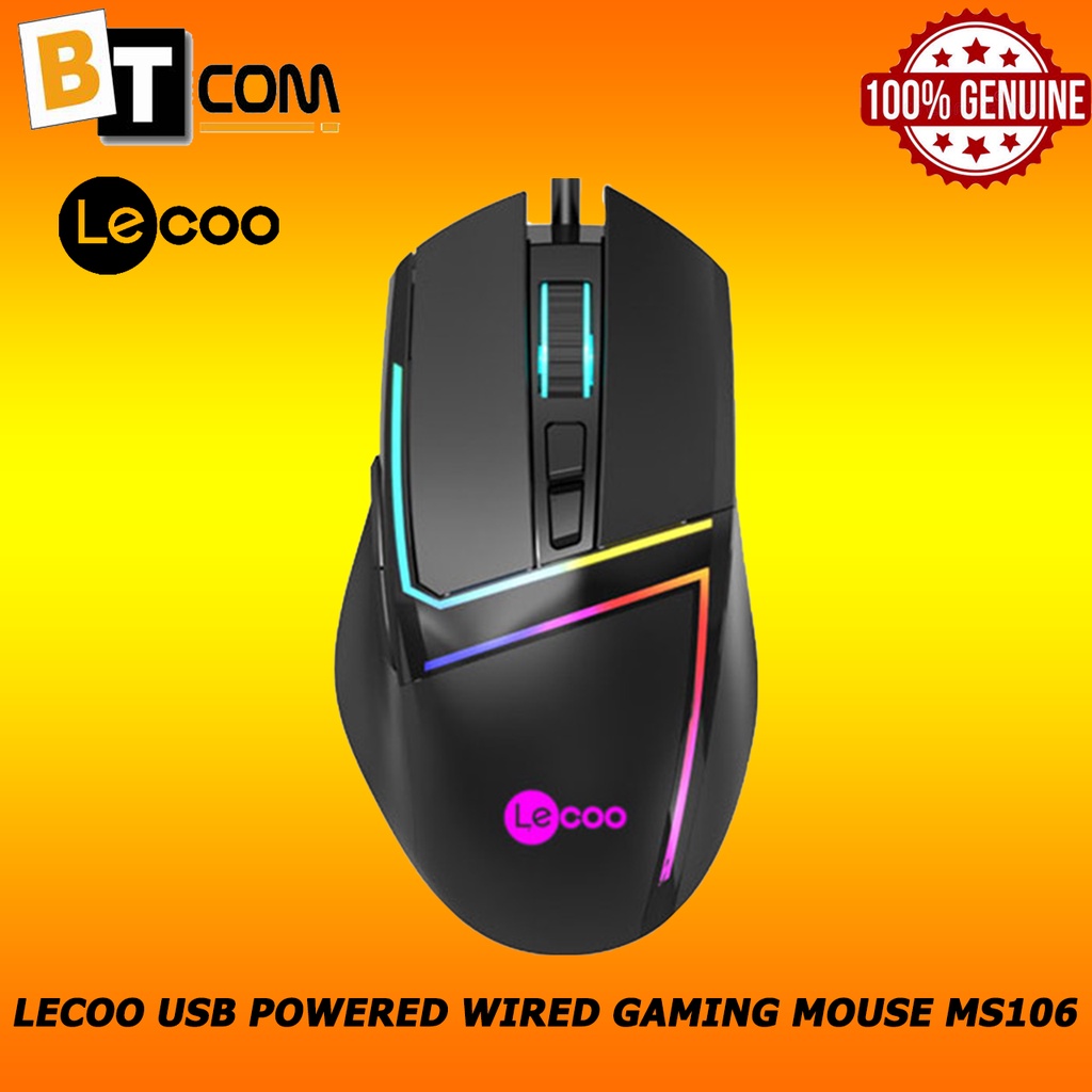 Lecoo USB Powered Wired Gaming Mouse MS106 | Shopee Malaysia