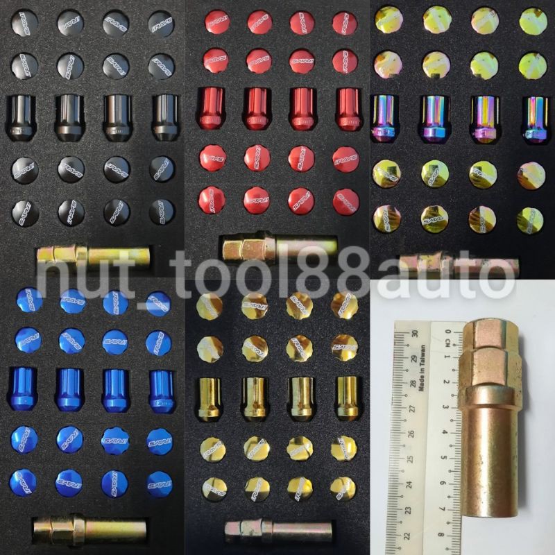 Spline tayar nut M12 X 1.50 wheel nut - 20pcs, besi, nut kecil, lubang ...