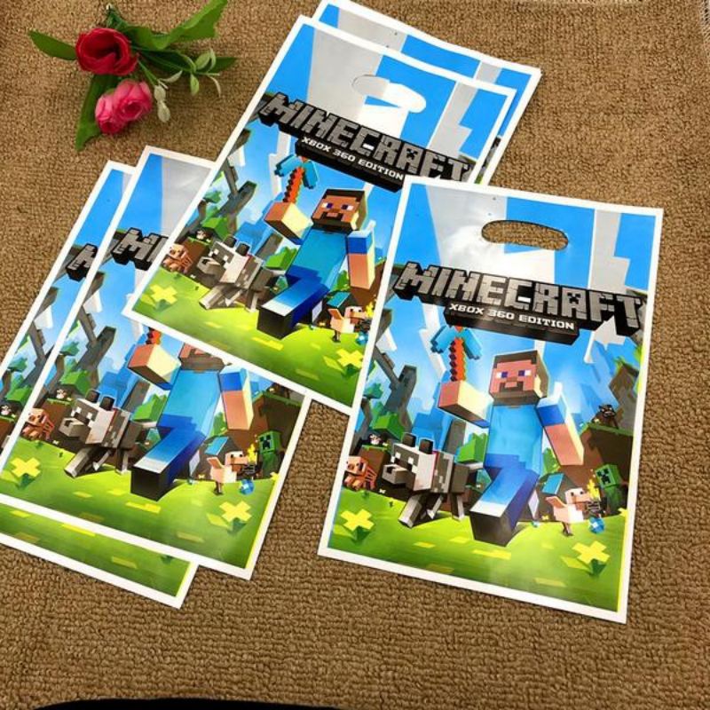 minecraft lootbag plastic 17x25cm (10pcs) | Shopee Malaysia