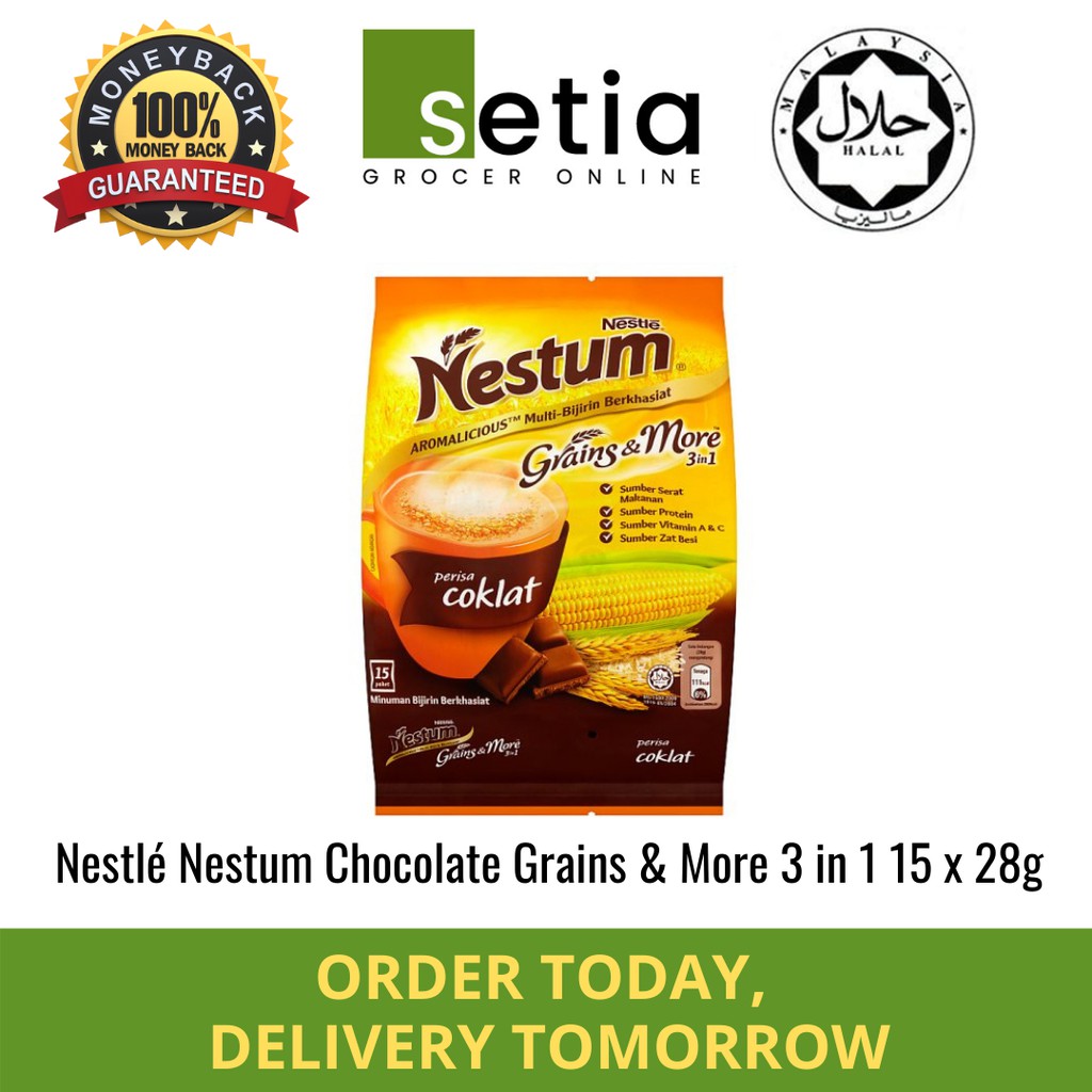 Nestlé Nestum Chocolate Grains & More 3 in 1 15 x 28g | Shopee Malaysia