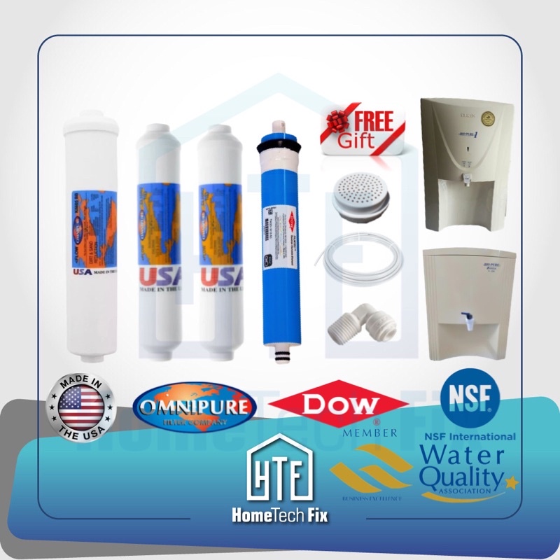 OMNIPURE ELKEN S250 & BIO PURE 1 RO WATER FILTER CARTRIDGE ( MADE IN ...